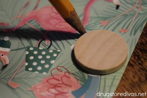 DIY Wood Slice Christmas Card Magnets | Drugstore Divas
