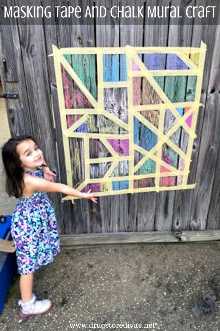 Masking Tape And Chalk Mural Craft | Drugstore Divas