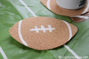 DIY Cork Football Coasters | Drugstore Divas