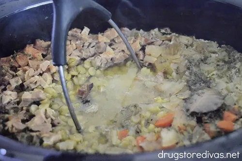 Slow Cooker Split Pea Soup With Ham Recipe | Drugstore Divas