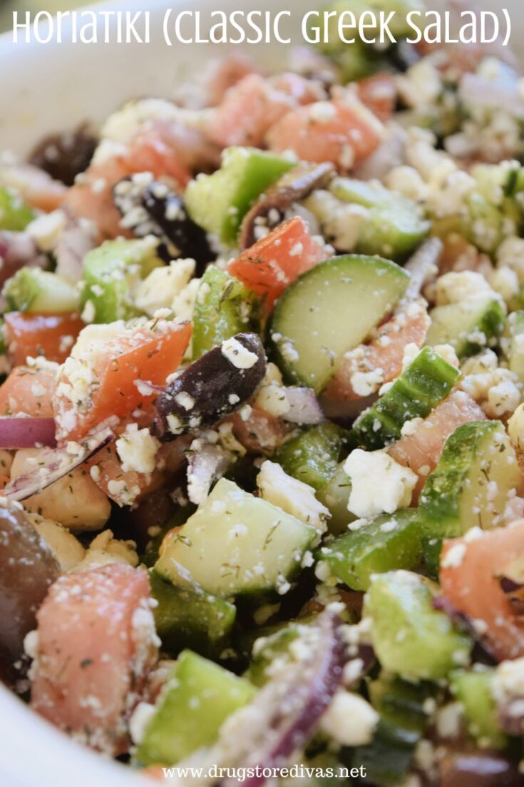 Horiatiki (Classic Greek Salad) Recipe | Drugstore Divas