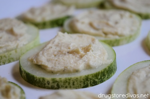 Cucumber Hummus Bites Recipe | Drugstore Divas