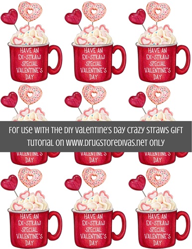 DIY Valentine's Day Crazy Straws Gift | Drugstore Divas